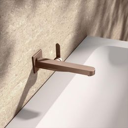 KEUCO IXMO Flat Einhebel-Waschtischmischer 59516291302 Unterputz, Ausladung 22,5 cm, eckig, Rotgold geb&uuml;rstet