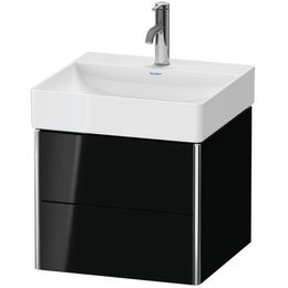 Duravit XSquare Waschtisch-Unterschrank XS416004040 48,4x39,7x46cm, 2 Schubk&auml;sten, schwarz hochglanz