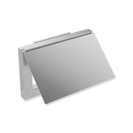 HEWI System 900 Q WC-Papierhalter 900Q21.00140 chrom, aus Edelstahl, mit Deckel 140x90x23mm