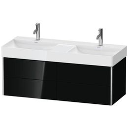 Duravit XSquare Waschtisch-Unterschrank XS416404040 118,4x39,7x46cm, 4 Schubk&auml;sten, schwarz hochglanz