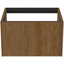 Ideal Standard Conca Waschtisch-Unterschrank T3982Y5 ohne Waschtisch-Platte, 1 Auszug, 60x50,5x36 cm, Walnuss dunkel Furnier