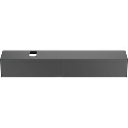 Ideal Standard Conca Waschtisch-Unterschrank T4334Y2 240x50,5x37cm, mit Ausschnitt, 2 Ausz&uuml;ge, Anthrazit matt lackiert