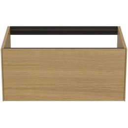 Ideal Standard Conca Waschtisch-Unterschrank T3985Y6 ohne Waschtisch-Platte, 1 Auszug, 80x50,5x36 cm, Eiche hell Furnier