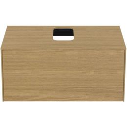 Ideal Standard Conca Waschtisch-Unterschrank T3929Y6 mit Ausschnitt, 1 Auszug, 80x50,5x37 cm, mittig, Eiche hell Furnier