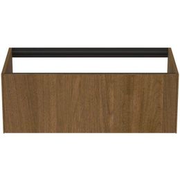 Ideal Standard Conca Waschtisch-Unterschrank T3988Y5 ohne Waschtisch-Platte, 1 Auszug, 100x50,5x36 cm, Walnuss dunkel Furnier