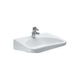 Laufen Waschtisch H8106030001041 66 x 55 cm, wei&szlig;, ohne &Uuml;berlauf, mit Hahnloch, barrierefrei