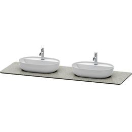 Duravit Luv Waschtisch-Konsole LU9467B3333 178,3x59,5cm, Grau Struktur, aus Quarzstein, 2 Ausschnitte