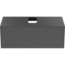 Ideal Standard Conca Waschtisch-Unterschrank T3930Y2 mit Ausschnitt, 1 Auszug, 100x50,5x37 cm, mittig, Anthrazit matt lackiert
