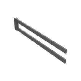 HEWI System 900 Q Handtuchhalter 900Q09.00060SC pulverbeschichtet dunkelgrau perlglimmer tiefmatt, aus Edelstahl, 446x72x19mm