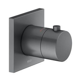 KEUCO IXMO Brausethermostat 59553130002 Unterputz Montage, eckig, schwarzchrom geb&uuml;rstet