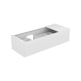 KEUCO Edition 11 Unterschrank 31163270000 140 x 35 x 53,5 cm, Glas satiniert, Lack Weiss