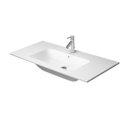 Duravit Me by Starck M&ouml;bel-Waschtisch 23361032601 103 x 49 cm, wei&szlig; seidenmatt, WonderGliss, ohne Hahnloch, mit &Uuml;berlauf, Hahnlochbank