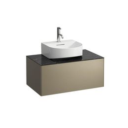 Laufen Sonar Schubladenelement H4054410341421 77,5x34x45,5cm, 1 Schublade, Titan/Nero Marquina