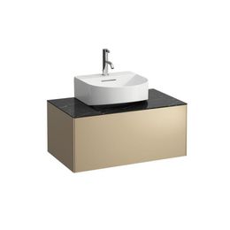 Laufen Sonar Schubladenelement H4054410341401 77,5x34x45,5cm, 1 Schublade, Gold/Nero Marquina