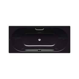 Kaldewei Classic duo Badewanne 290310113701 160x70cm, Griffloch, Perl-Effekt, schwarz