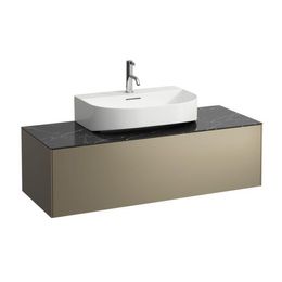 Laufen Sonar Schubladenelement/Sideboard H4054510341421 117,5x34x45,5cm, Ausschnitt Mitte, Titan/Nero Marquina
