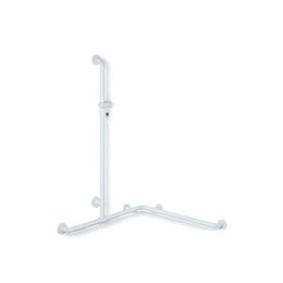 HEWI 801 Duschhandlauf 801.35.34098 762/762 x 1250 mm, signalwei&szlig;, mit Brausehalterstange
