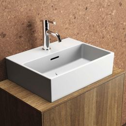 Ideal Standard Extra Handwaschbecken T3917V1 45x35x15cm, mit &Uuml;berlauf, geschliffen, 1 Hahnloch, seidenwei&szlig;