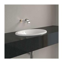 Villeroy & Boch Villeroy und Boch Loop & friends Einbauwaschbecken 4A6200R1 oval, ohne Hahnlochbank, mit &Uuml;berlauf, 57 x 41 cm, wei&szlig; C-plus