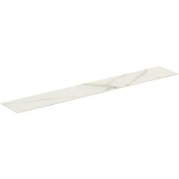 Ideal Standard Conca Keramik-Waschtisch-Platte T4350DH Ausladung 37cm, 240 x 37,3 x 0,6 cm, Mamor Calacatta