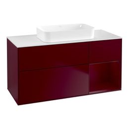Villeroy & Boch Villeroy und Boch Finion Waschtischunterschrank F711HBHB 120x60,3x50,1cm, Regal rechts Peony, Peony Matt