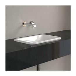 Villeroy & Boch Villeroy und Boch Loop & friends Einbauwaschbecken 4A6400R1 ohne Hahnlochbank, mit &Uuml;berlauf, 51 x 34 cm, wei&szlig; CeramicPlus