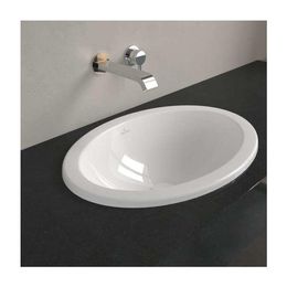 Villeroy & Boch Villeroy und Boch Loop & friends Einbauwaschbecken 4A620101 oval, ohne Hahnlochbank, ohne &Uuml;berlauf, 57 x 41 cm, wei&szlig;