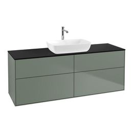 Villeroy & Boch Villeroy und Boch Finion Waschtischunterschrank G85200GM 160x60,3cm, Emotion, Abdeckplatte black matt, Olive Matt Lacquer