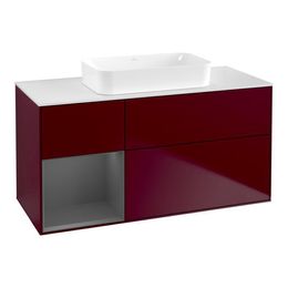 Villeroy & Boch Villeroy und Boch Finion Waschtischunterschrank G701GKHB 120x60,3x50,1cm, Regal rechts Anthracite matt, Peony Matt