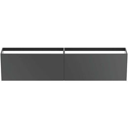 Ideal Standard Conca Waschtisch-Unterschrank T4339Y2 240x37x54cm, ohne Waschtischplatte, 2 Ausz&uuml;ge, Anthrazit matt lackiert