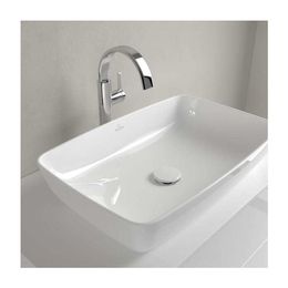 Villeroy & Boch Villeroy & Boch Artis Aufsatzwaschtisch 417258R1 58x38 cm, ohne Hahnloch/&Uuml;berlauf, Wei&szlig; Alpin CeramicPlus