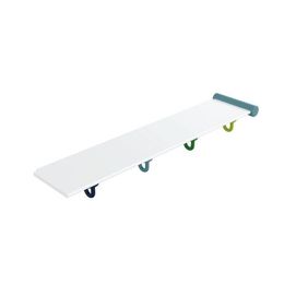 HEWI Erweiterungsset 800.03.41399 Ablage mit Haken, 4 Pl&auml;tze, reinwei&szlig;