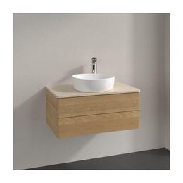 Villeroy & Boch Villeroy und Boch Antao Waschtisch-Unterschrank K19053HN 80x36x50cm, Hahnloch, Waschbeckenplattenfarbe botticino, honey oak
