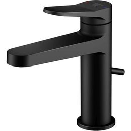 Steinberg Serie 340 Waschtischarmatur 3401000S Ausladung 126mm, mit Ablaufgarnitur 1 1/4", Matt Black