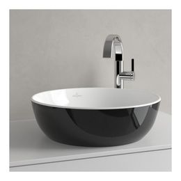 Villeroy & Boch Villeroy und Boch Artis Aufsatzwaschbecken 417943BCT8 &Oslash; 430mm, ohne Hahnloch, ohne &Uuml;berlauf, Coal Black