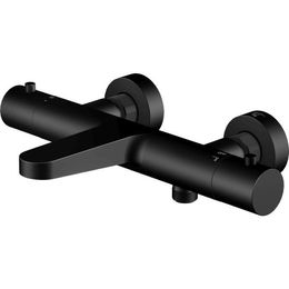 Steinberg Serie 340 Wannen-Thermostat 3403100S Aufputz, 1/2", mit Umsteller, Ausladung 194mm, Matt Black