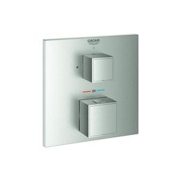 Grohe Grohtherm Cube Fertigmontageset 24153DC0 supersteel, UP-Brause-Thermostat