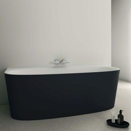 Ideal Standard Dea Freistehbadewanne T9940V3 180 x 80 x 61 cm, mit Ablaufgarnitur, schwarz