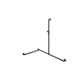 HEWI System 900 Duschhandlauf 900.35M36360ER 1250 x 947 x 647 mm, Ausf&uuml;hrung links, dunkelgrau tiefmatt