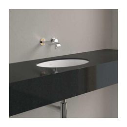 Villeroy & Boch Villeroy und Boch Loop & friends Unterbauwaschbecken 4A5400RW oval, ohne Hahnlochbank, mit &Uuml;berlauf, 48,5 x 32,5 cm, stone white C-plus