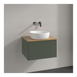 Villeroy & Boch Villeroy und Boch Antao Waschtisch-Unterschrank K29111HL 60x36x50cm, Waschbeckenplattenfarbe honey oak, leaf green matt lacquer