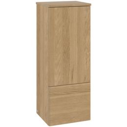 Villeroy & Boch Villeroy und Boch Antao Mittelschrank L44000HN mit Beleuchtung, 1 T&uuml;r, 414 x 1039 x 356 mm, Waschbeckenplattenfarbe Lack, honey oak