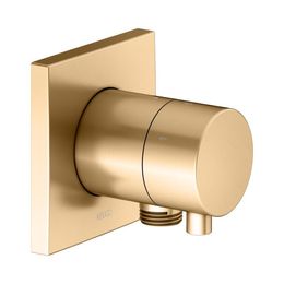 KEUCO IXMO Fertigmontageset 59549251102 Unterputz-3-Wege-Ab-und Umstellventil, Schlauchanschluss, eckig, messing geb&uuml;rstet