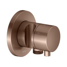 KEUCO IXMO Fertigmontageset 59549291201 Unterputz-3-Wege-Ab-und Umstellventil, Brausehalter, rund, rotgold geb&uuml;rstet