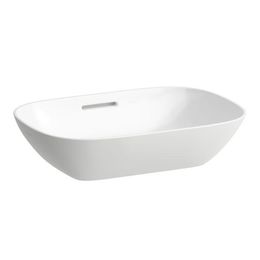 Laufen INO Waschtisch Schale 8123024001091, LCC, 50x36cm, ohne Hahnl., mit &Uuml;berlauf, Saphirkeramik