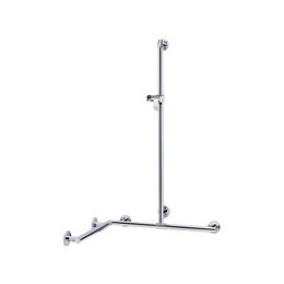 KEUCO Duschhandlauf Plan Care 34915179111 mit Brausestange,900/1100/1100mm,Alu silber-elo/vc
