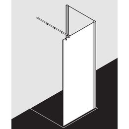 Kermi Filia XP Seitenwand FXTWF09018VAK 90x185cm, silber hochglanz, ESG klar, mit 90Grad Stabilisierung