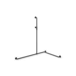 HEWI System 900 Duschhandlauf 900.35M33260ER 1250 x 1185 x 765 mm, Ausf&uuml;hrung rechts, dunkelgrau tiefmatt