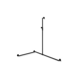 HEWI System 900 Duschhandlauf 900.35M33560CV 1250 x 765 x 1185 mm, Ausf&uuml;hrung links, schwarz tiefmatt