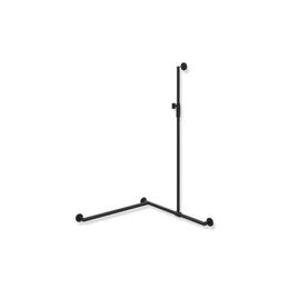 HEWI System 900 Duschhandlauf 900.35M33360CV 1250 x 765 x 765 mm, Ausf&uuml;hrung links, schwarz tiefmatt